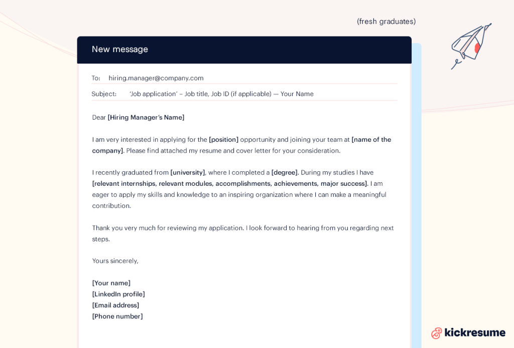 What To Write in an Email When Sending a Resume? (+Samples) | Kickresume Blog