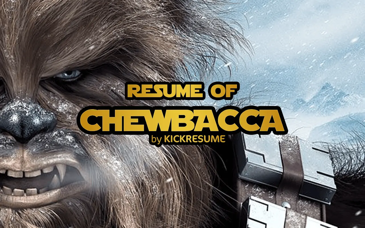Infographic Resume of Chewbacca (Wookiee) from Star Wars