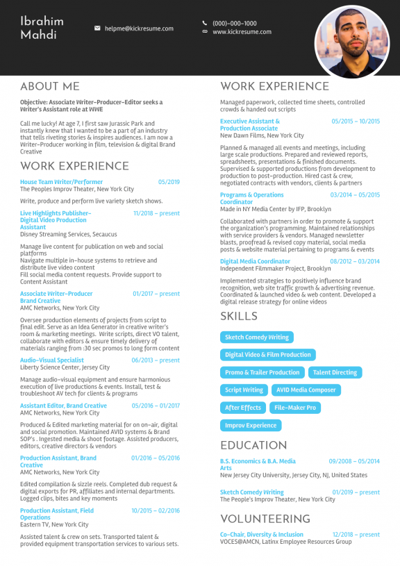 He scored a job at Disney. We analyzed his resume to see how.