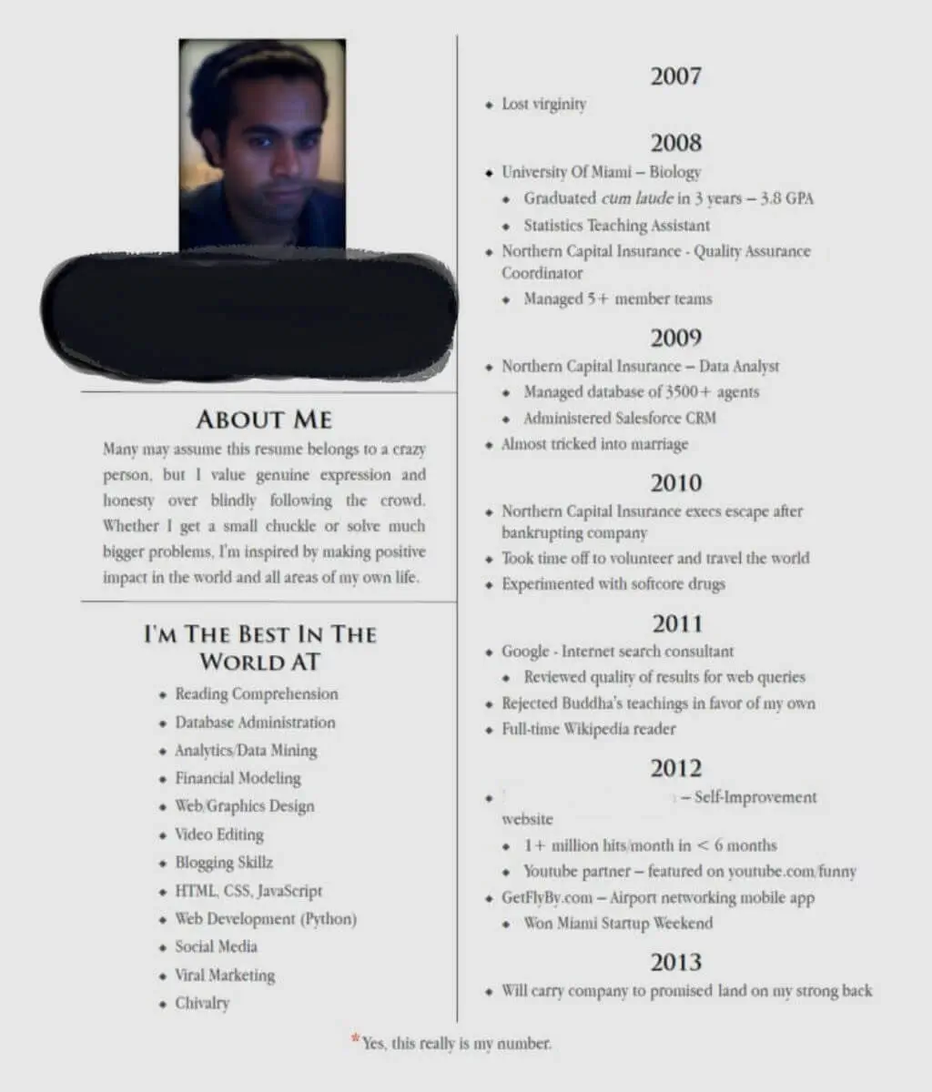 Bad Resume Examples 10 Worst Resumes Ever Written